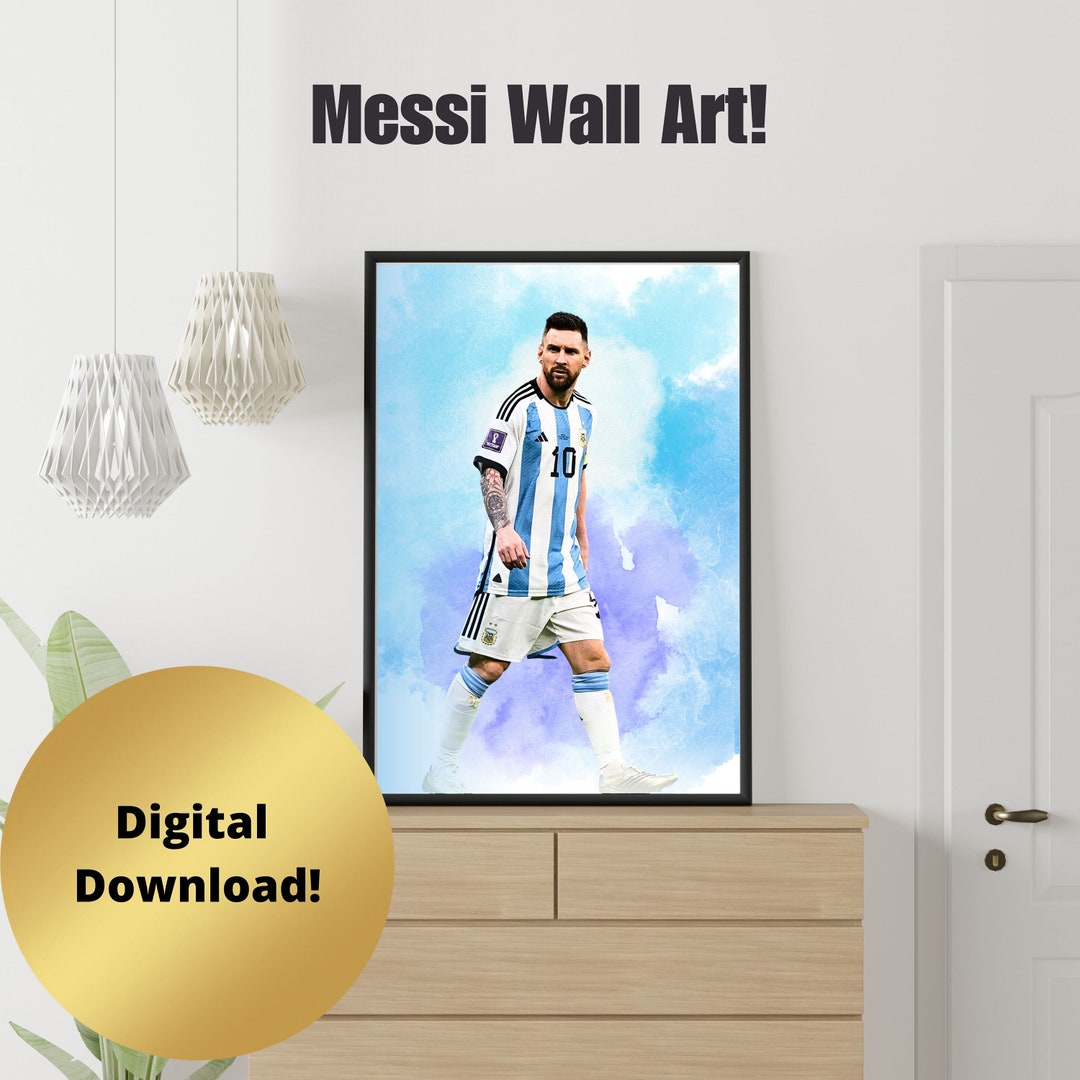 Lionel Messi Wall Art Print, Messi Print, Lionel Messi Poster, Messi ...