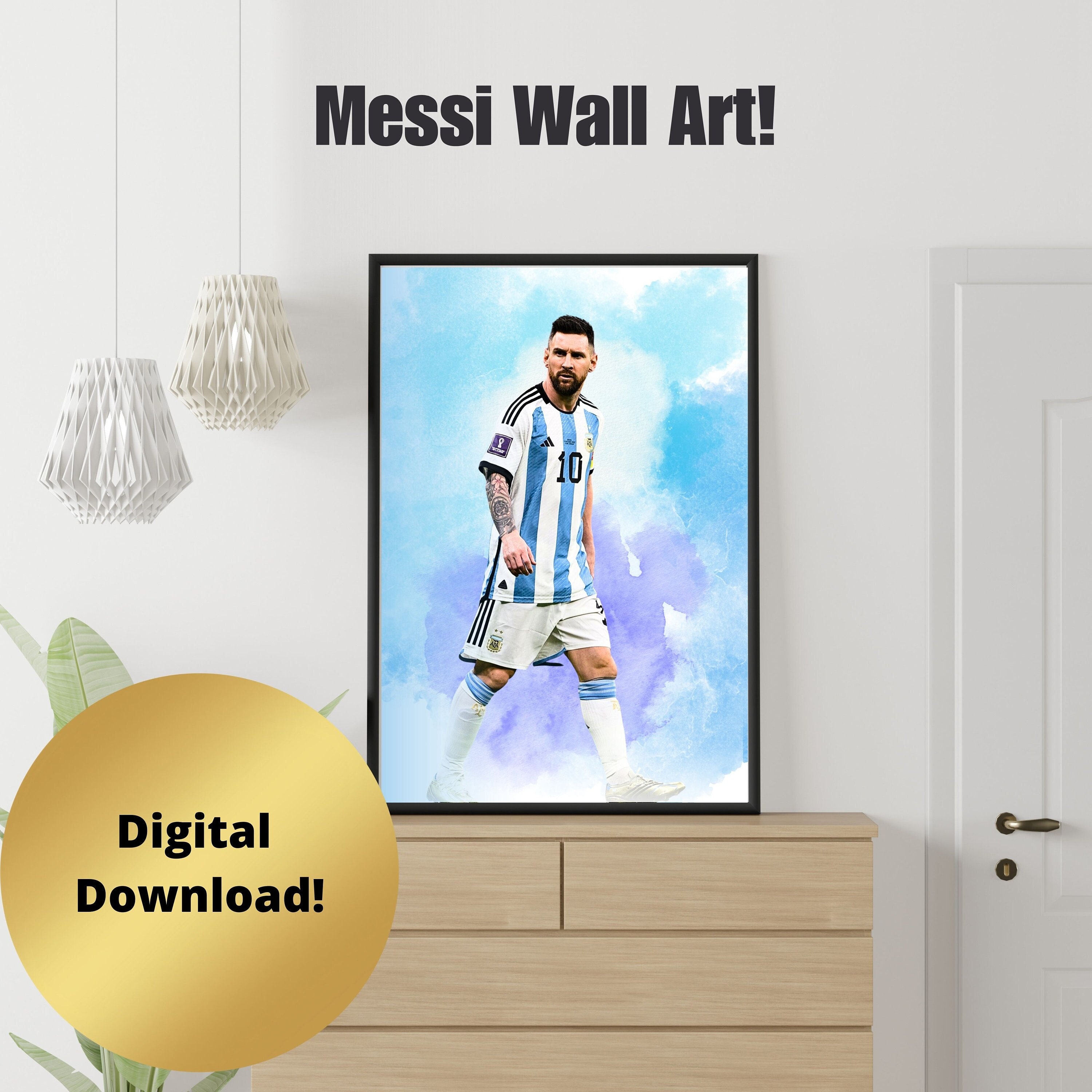 Lionel Messi Wall Art Print, Messi Print, Lionel Messi Poster, Messi ...