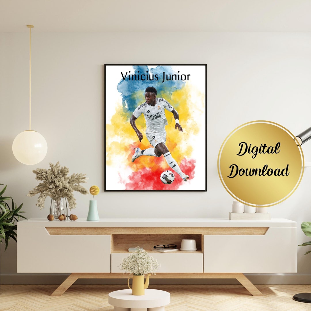 Vinicius Jr Poster Vinicius Jr Wall Art, Vinicius Jr Wall Decor Real ...