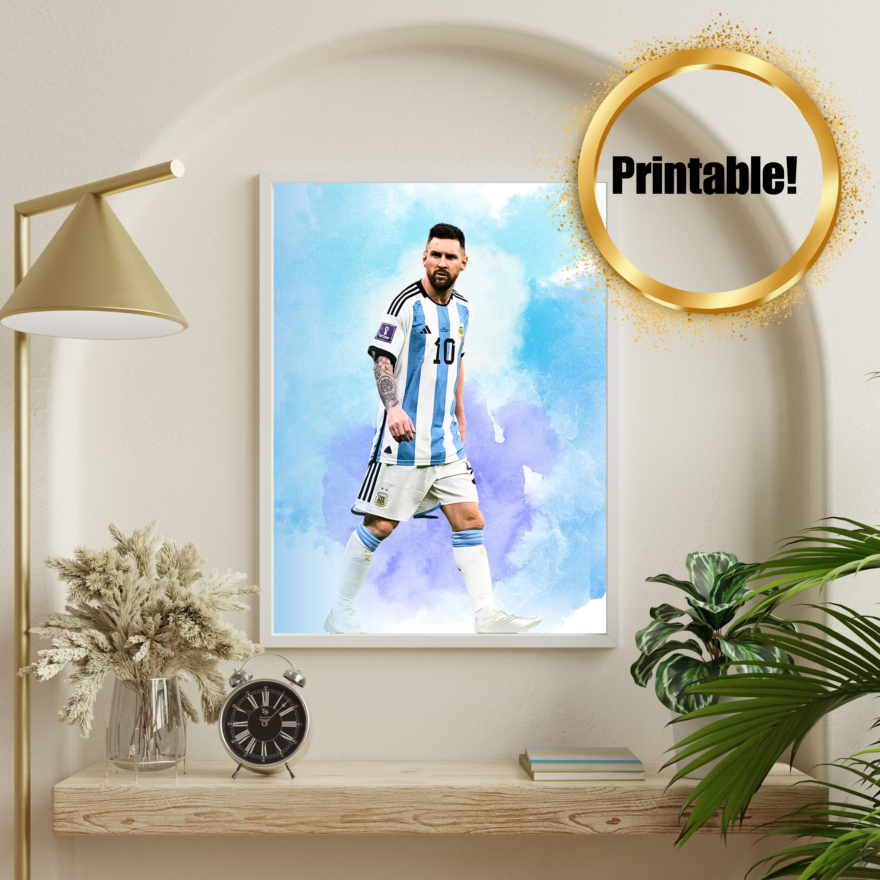 Lionel Messi Wall Art Print, Messi Print, Lionel Messi Poster, Messi ...