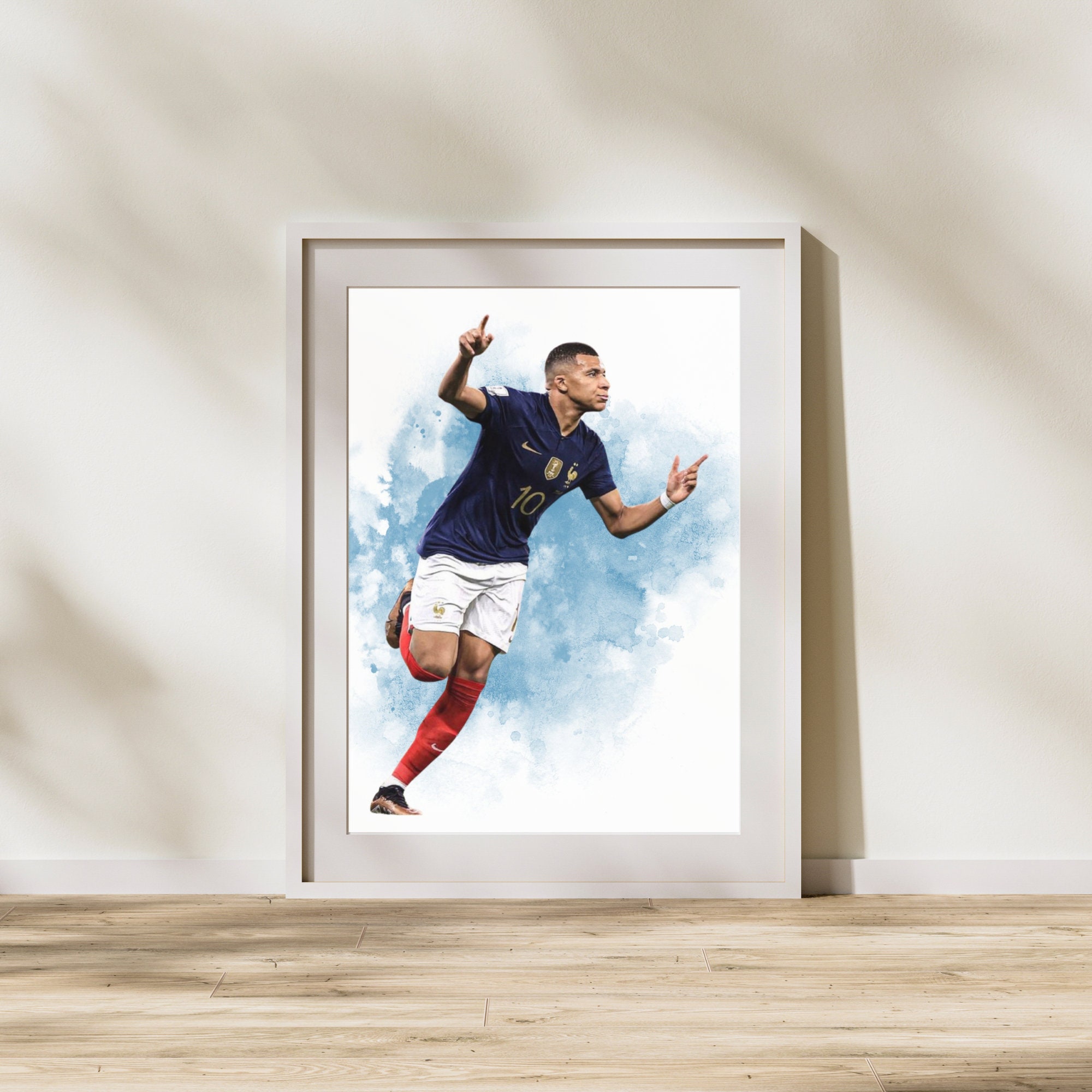 Kylian Mbappe Poster Print, Kylian Mbappe Wall Art Printable, Mbappe ...