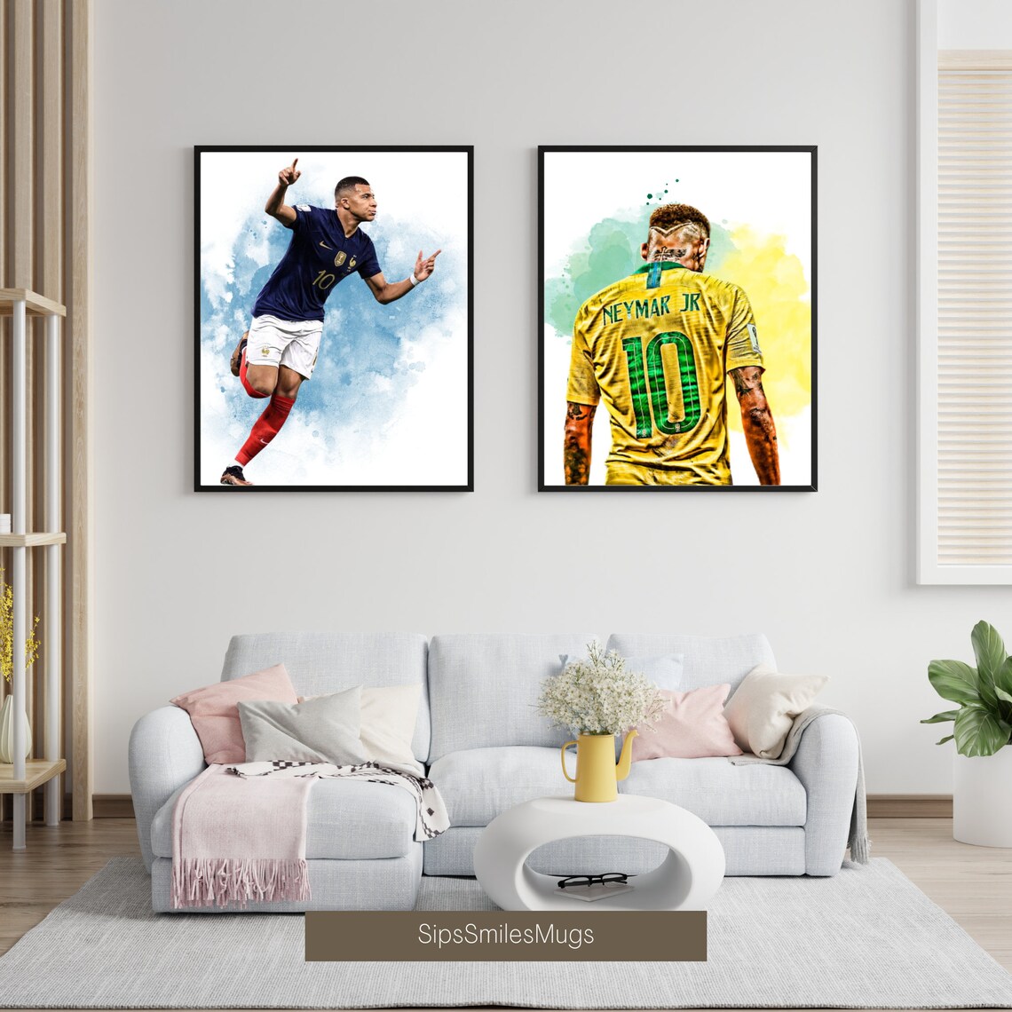 Kylian Mbappe Poster Print, Kylian Mbappe Wall Art Printable, Mbappe ...