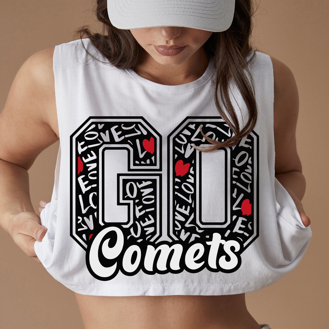 Go Comets SVG School PNG / Spirit Sublimation Typography / Football SVG ...