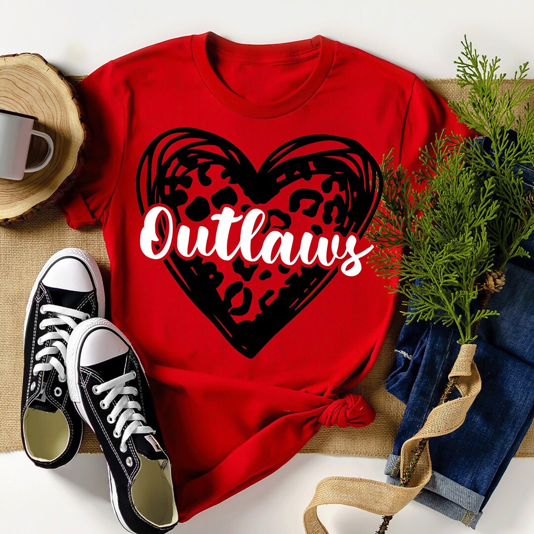 Outlaws Heart Mascot Shirt SVG Digital Cup File and PNG - Etsy
