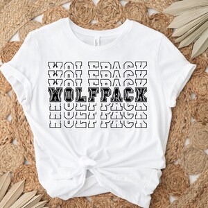 Wolfpack Svg School Spirit Shirts Svg Wolfpack School Mascot - Etsy