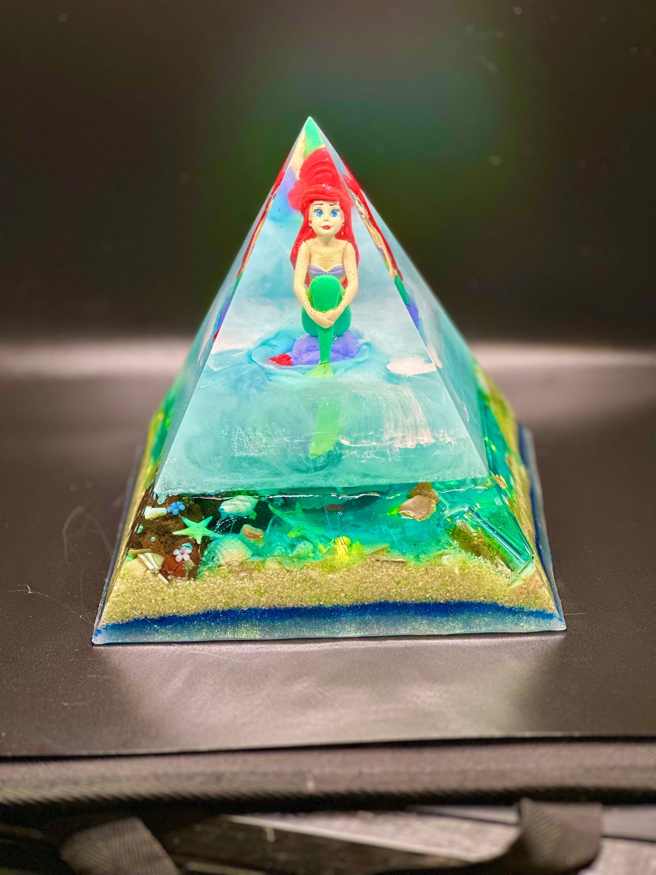 Ariel Little Mermaid Epoxy Resin Pyramid DISNEY PRINCESS - Etsy