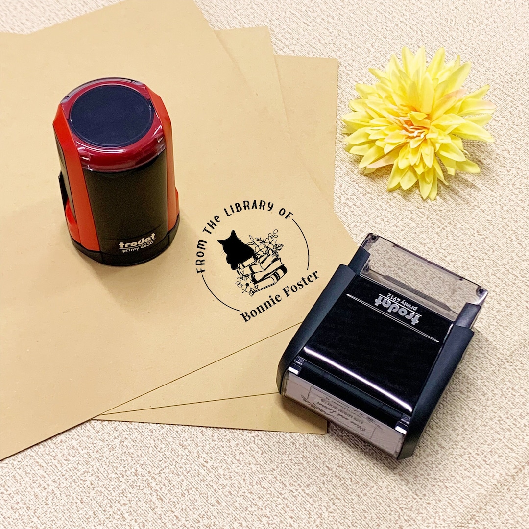 Personalized Book Stamp,custom Book Stamp,custom Library Stamp,custom ...