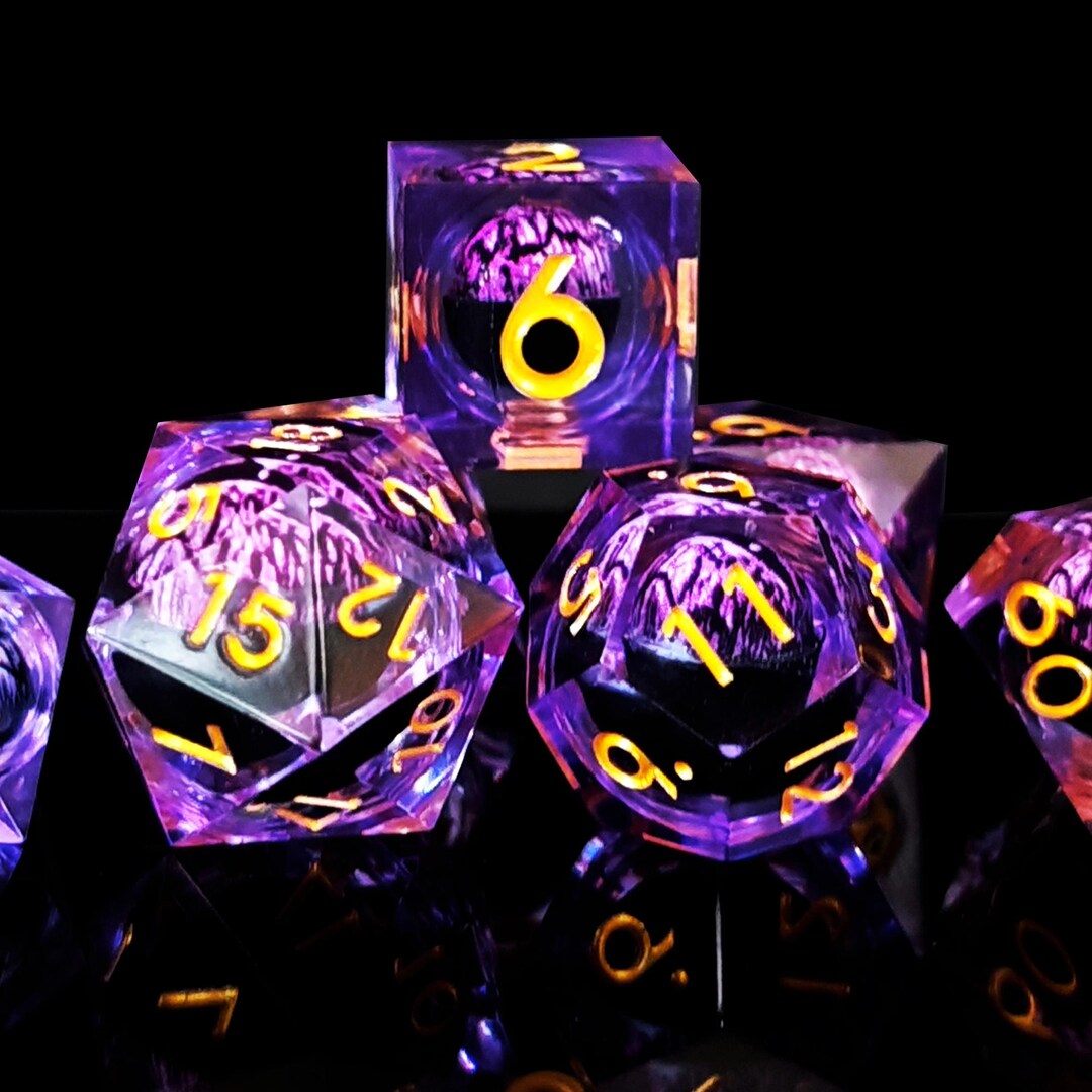 Liquid Core Dnd Dice Set for Role Playing Games, Full Dice Set, Liquid ...