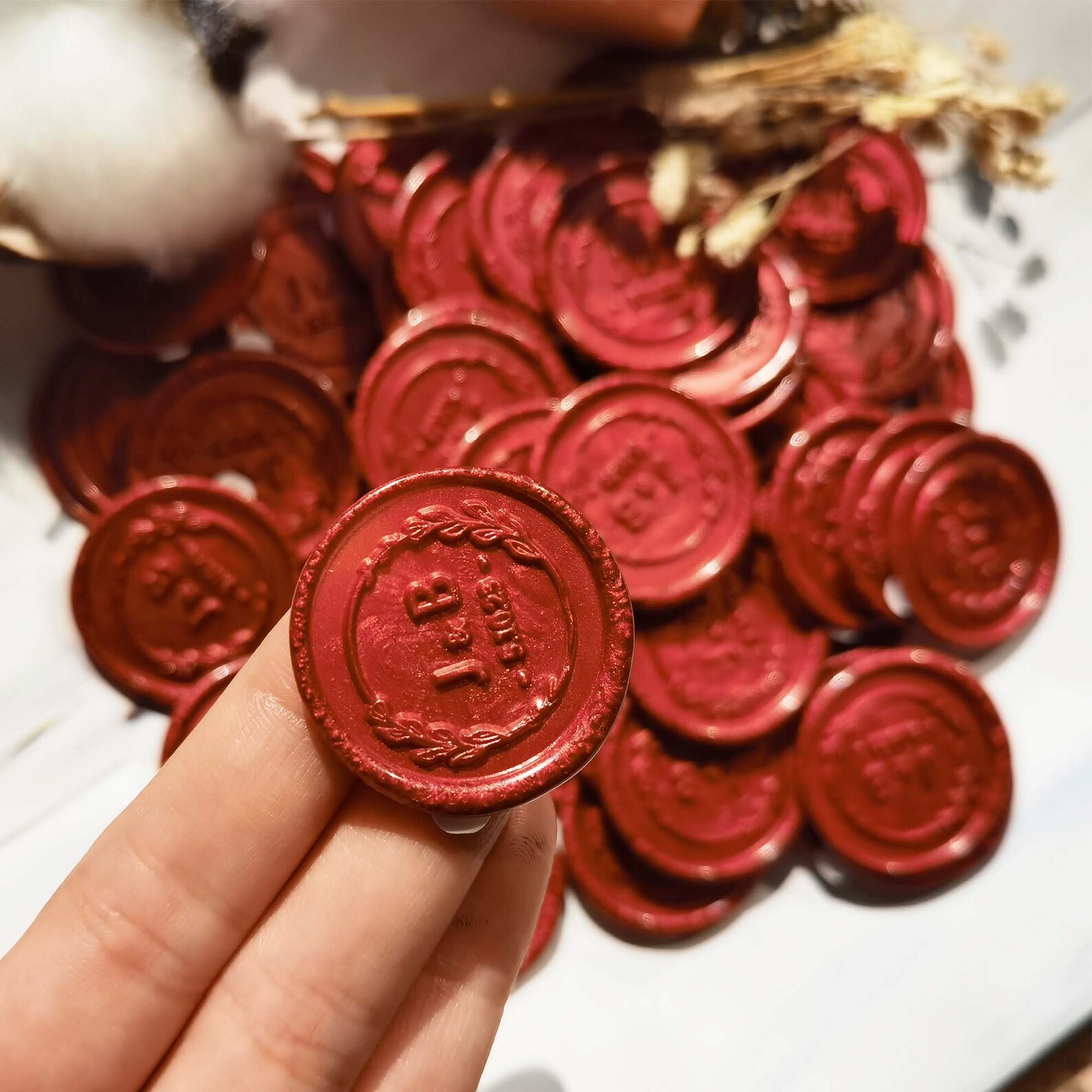 Handmade Personalized Wedding Wax Seals With 5x7 Folded Kraft - Etsy