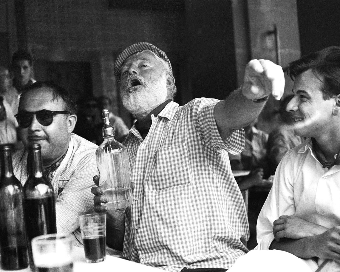 Ernest Hemingway Drinking at Bar in Havana Cuba 1959, Poster, Print ...