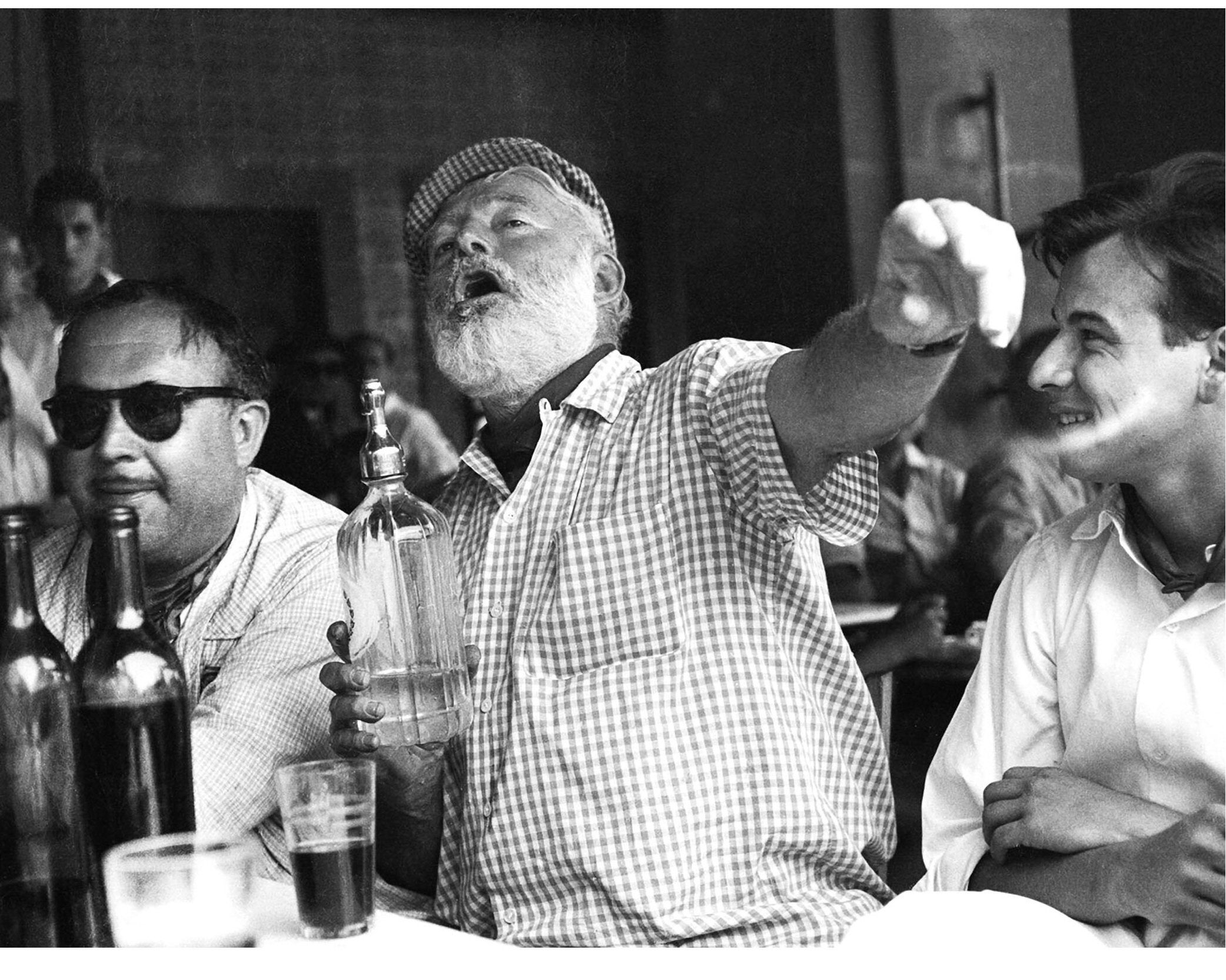 Ernest Hemingway Drinking at Bar in Havana Cuba 1959, Poster, Print ...
