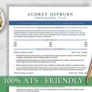 Professional, Resume Template, Modern Executive, Microsoft Word CV, MS ...