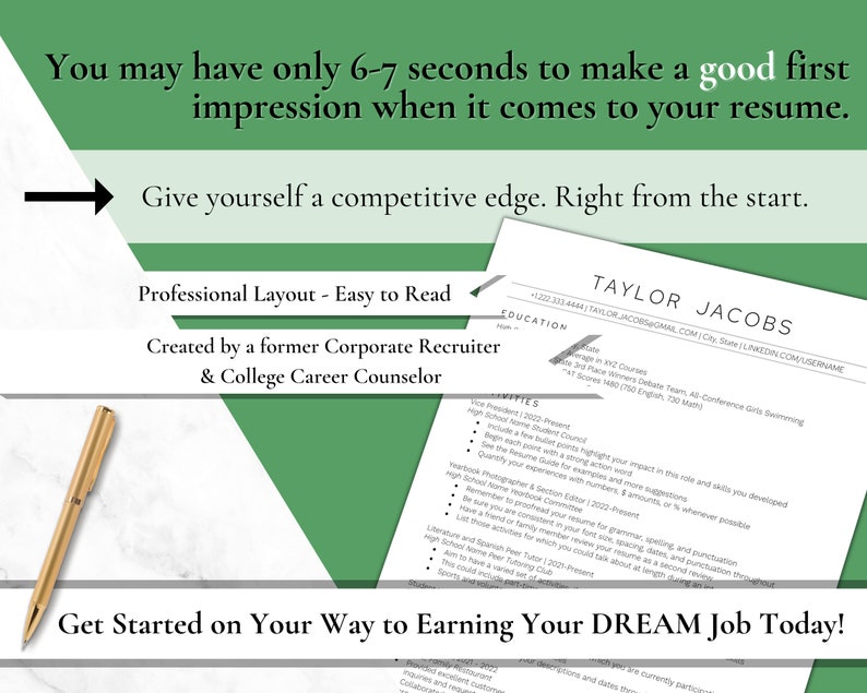 Student Resume Template, Activities Resume, High School Resume ...