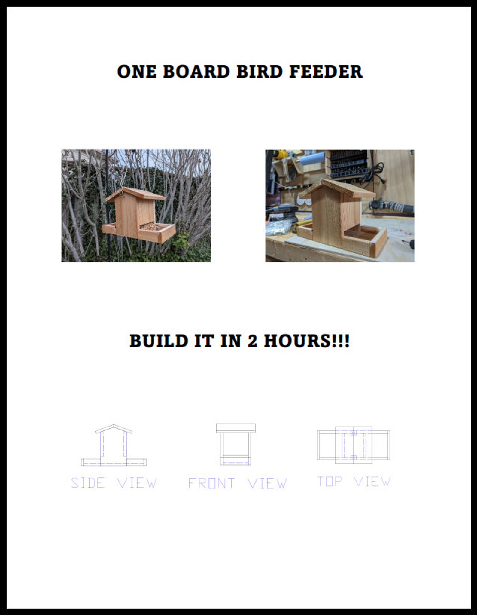 Easy Bird Feeder | Quick and Easy Bird Feeder Plans | DIY Build Digital ...