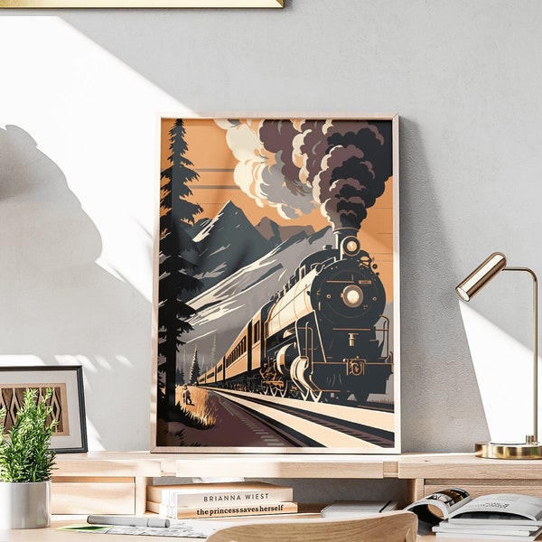 Train Poster - Etsy