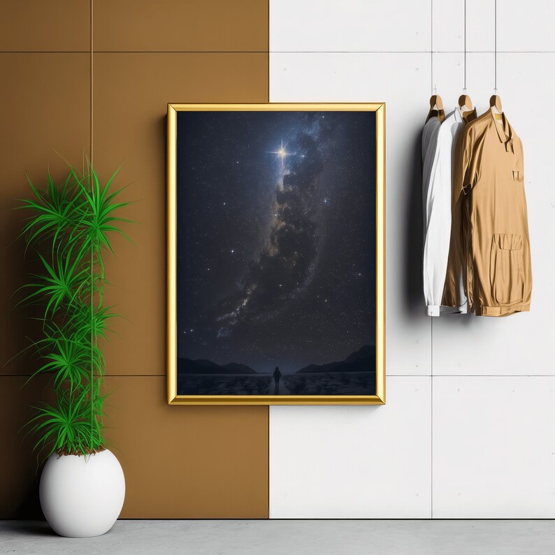 Stars Poster Milky Way Wall Art Space Printable Artwork Sky - Etsy