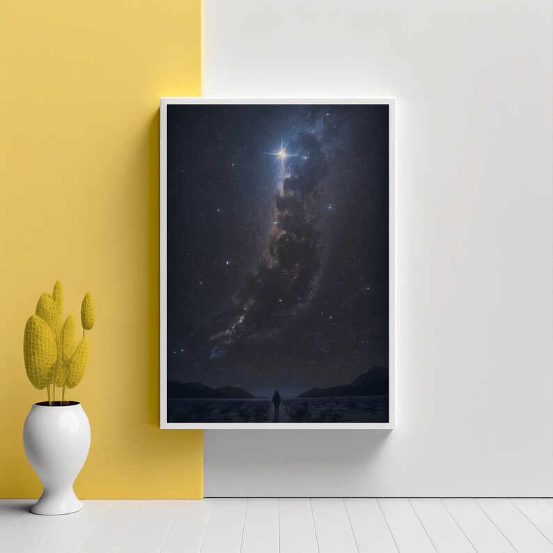 Stars Poster Milky Way Wall Art Space Printable Artwork Sky - Etsy