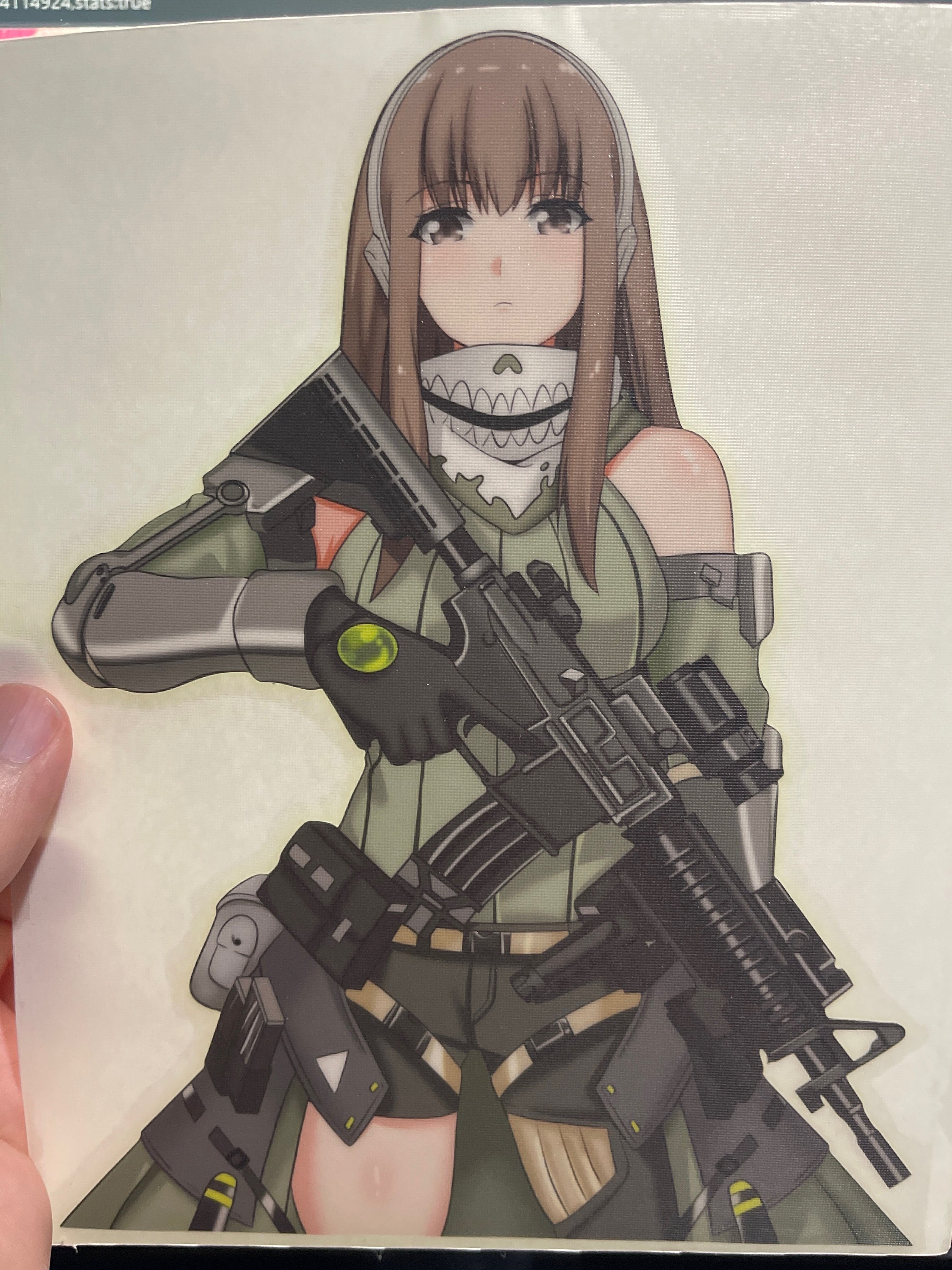 8x8 Size/ Gun Girl / Anime Sticker / Anime Girl / Waifu / Decal / Anime ...