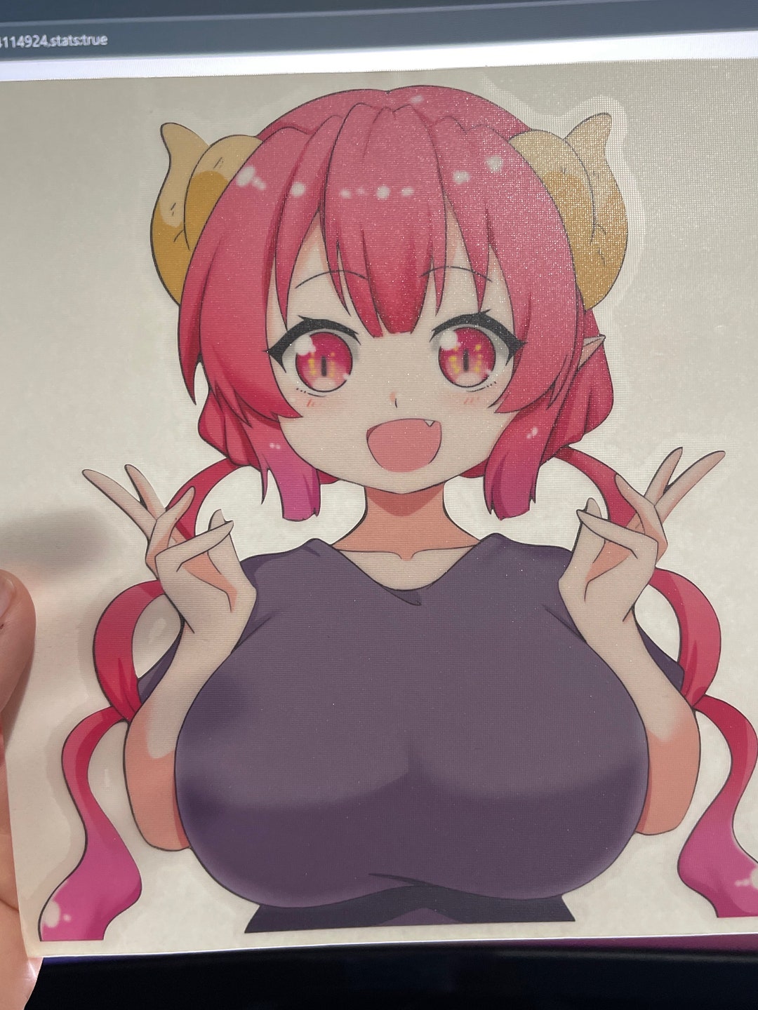 8x8 Size/ Dragon / Anime Sticker / Anime Girl / Waifu / Decal / Anime ...