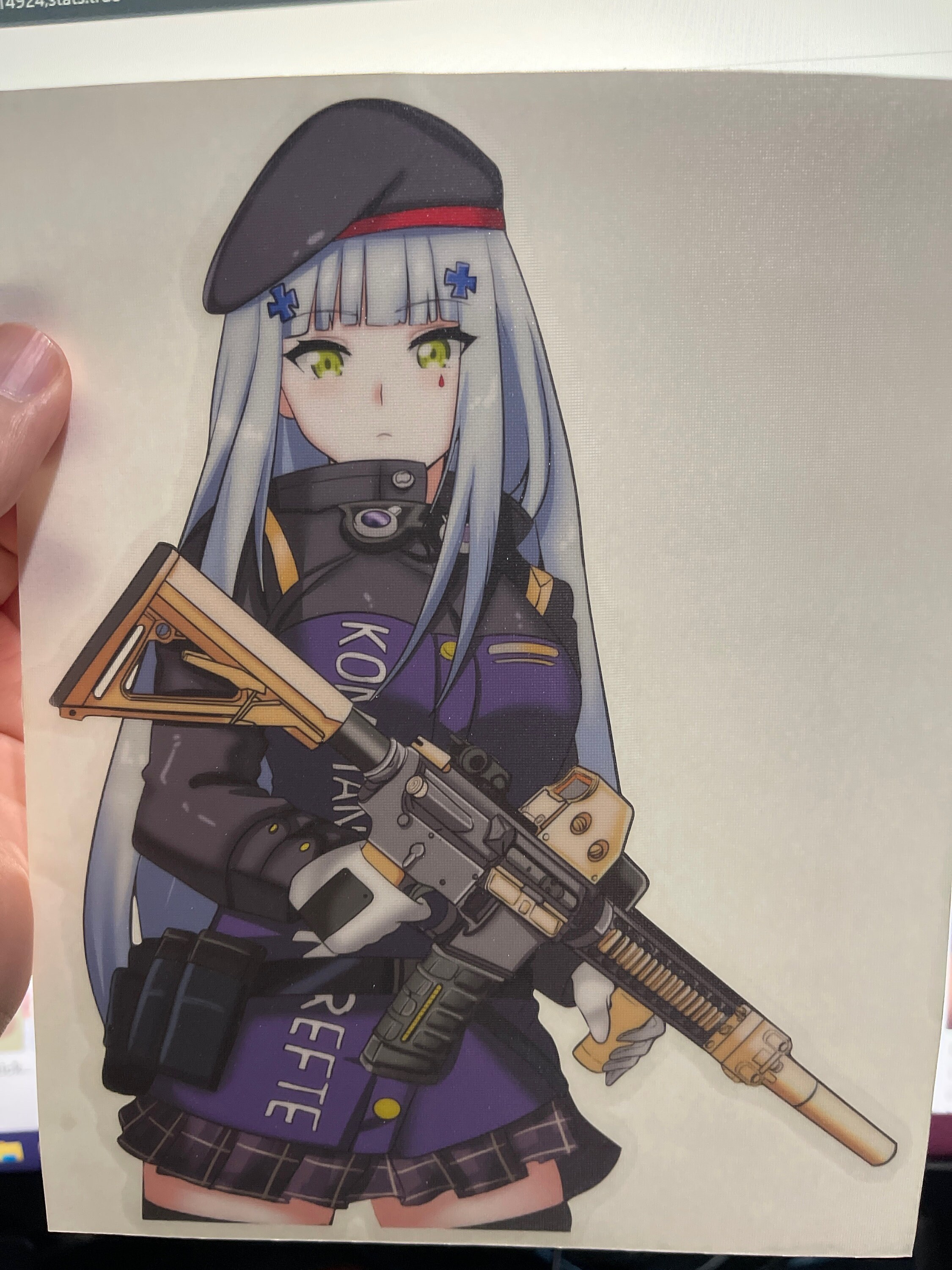 8x8 Size/ Weapon Girl / Anime Sticker / Anime Girl / Waifu / Decal ...
