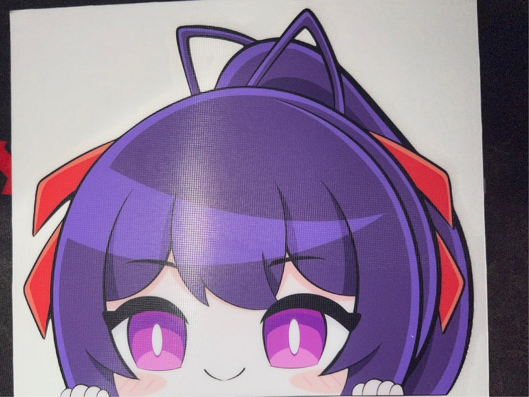 Akeno Chibi Peeker/ Anime Sticker / Anime Girl / Waifu / Decal / Anime ...