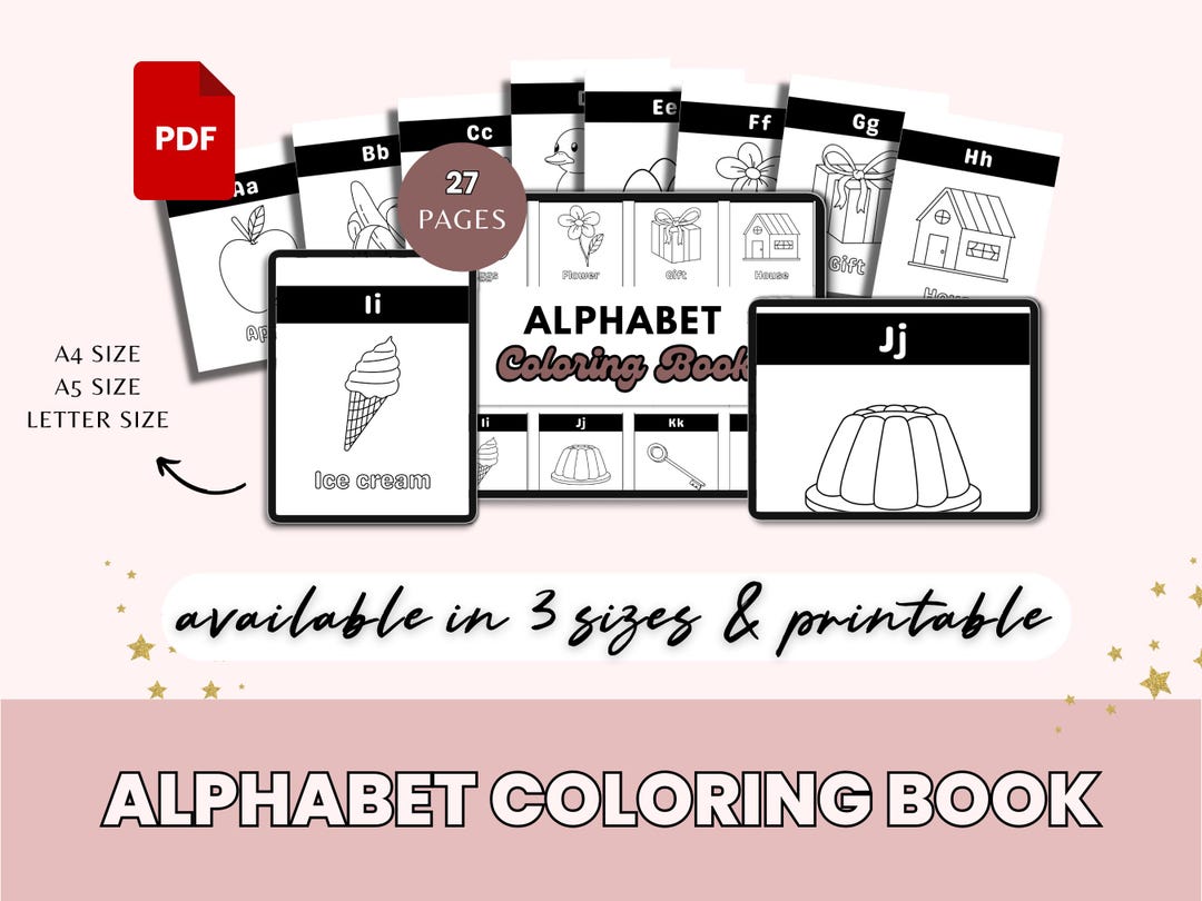 Alphabet Coloring Book | Pre School Activity | Printable Coloring Book ...