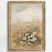 Abstract Flower Field Landscape Print, Flower Meadow Illustration ...