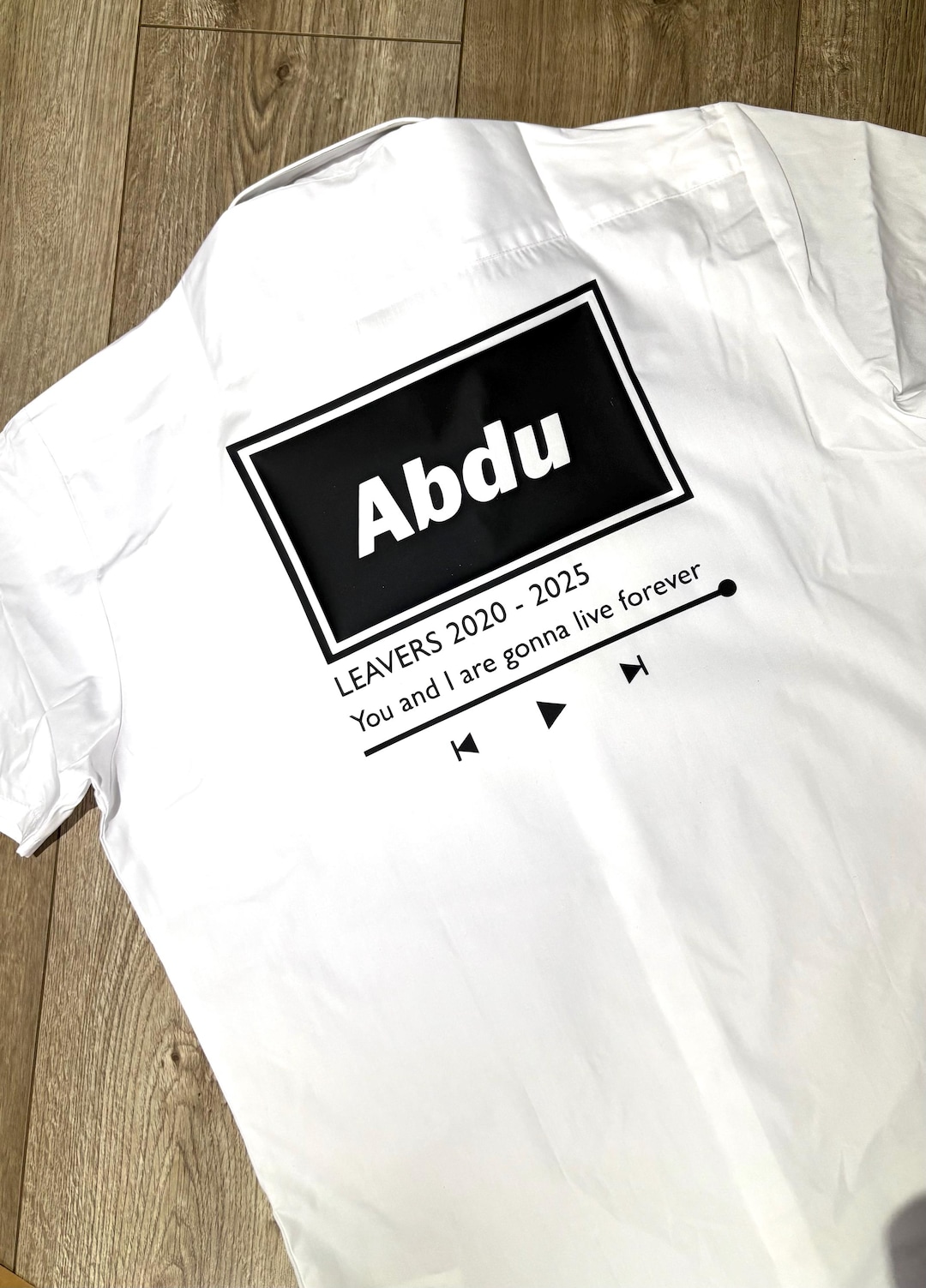 School Leavers Personalised Custom Shirt Leavers 2025 Oasis Stone Roses ...