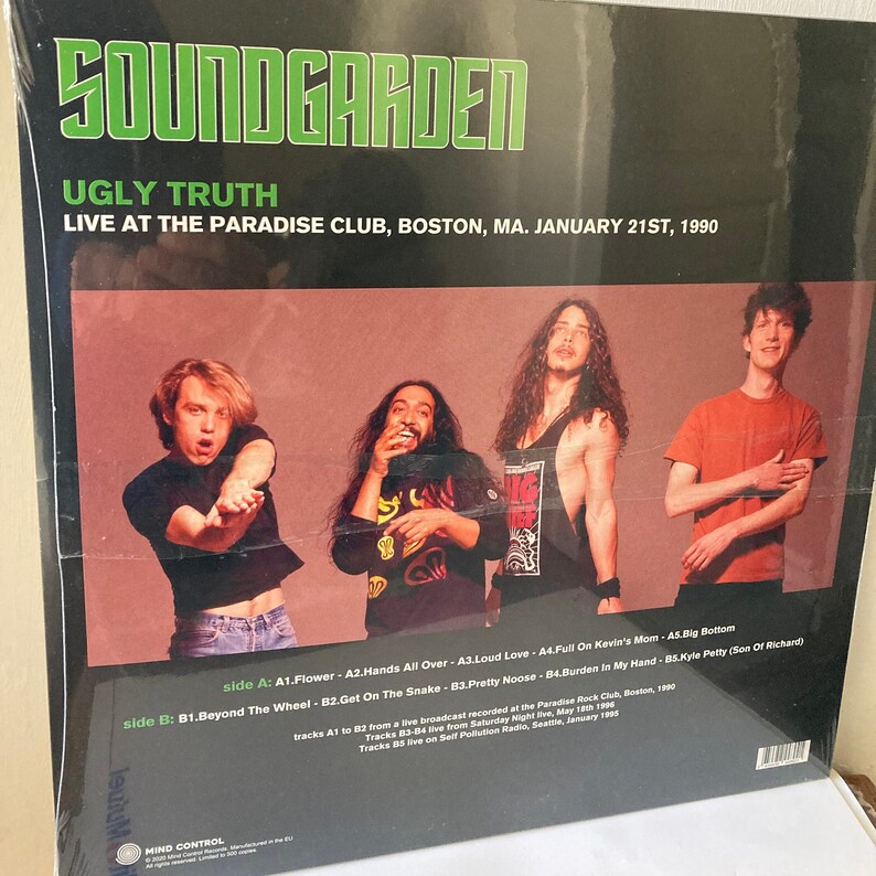 SOUNDGARDEN LP Record Ugly Truth Live at the Paradise Club BOSTON ...