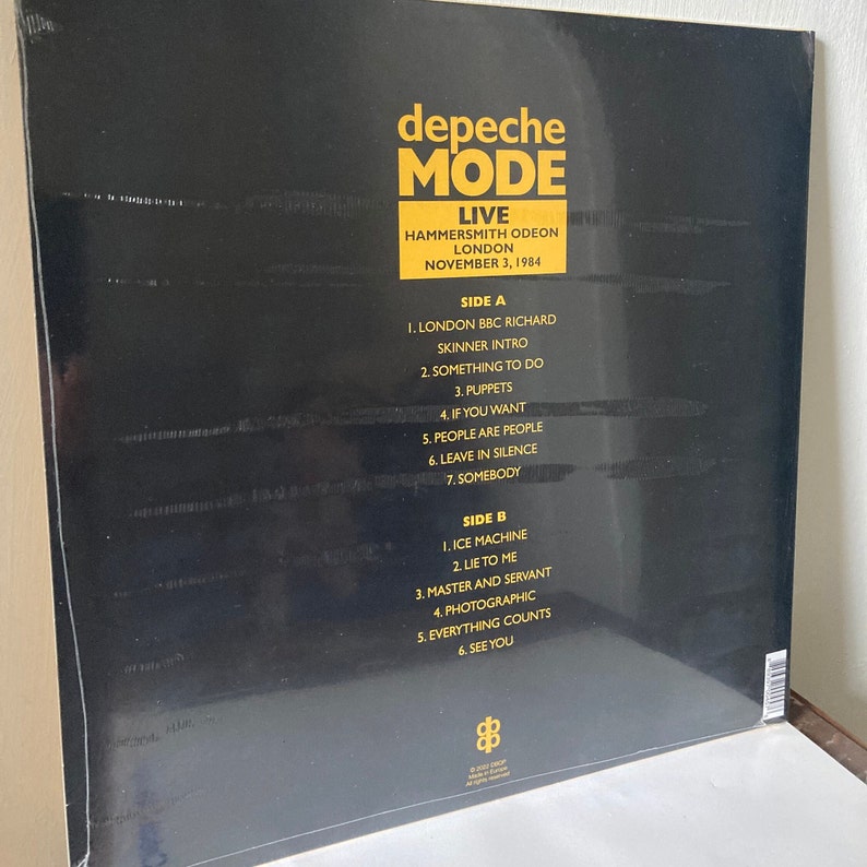 DEPECHE MODE LP Record Live Hammersmith Odeon November 3, 1984 Vinyl ...