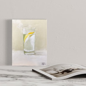 Original Still Life Painting, Refreshing Lemon Water, 8 X 6 Oil on ...