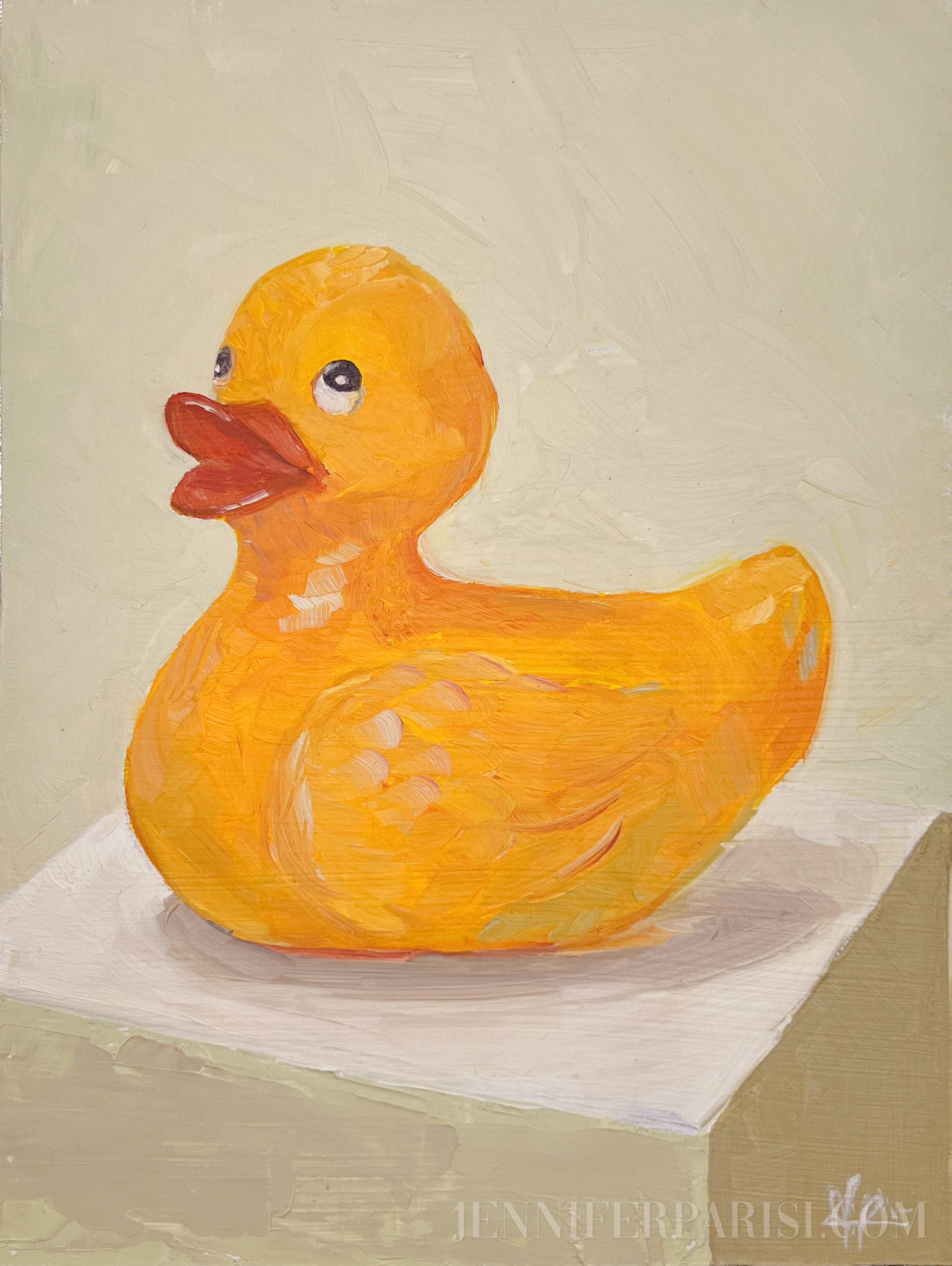 Original Rubber Ducky Still Life Painting Yellow Rubber Duck - Etsy