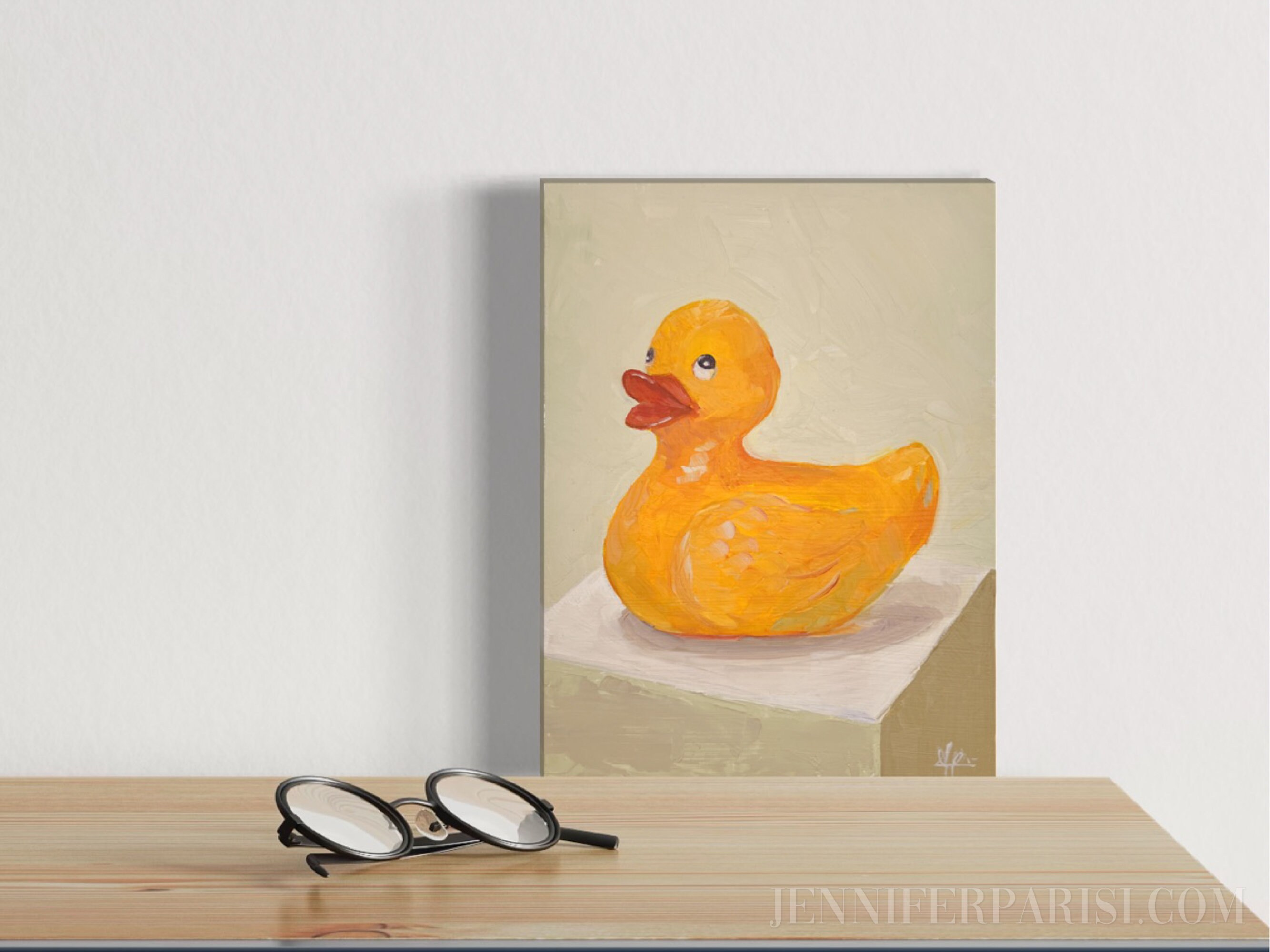 Original Rubber Ducky Still Life Painting Yellow Rubber Duck - Etsy