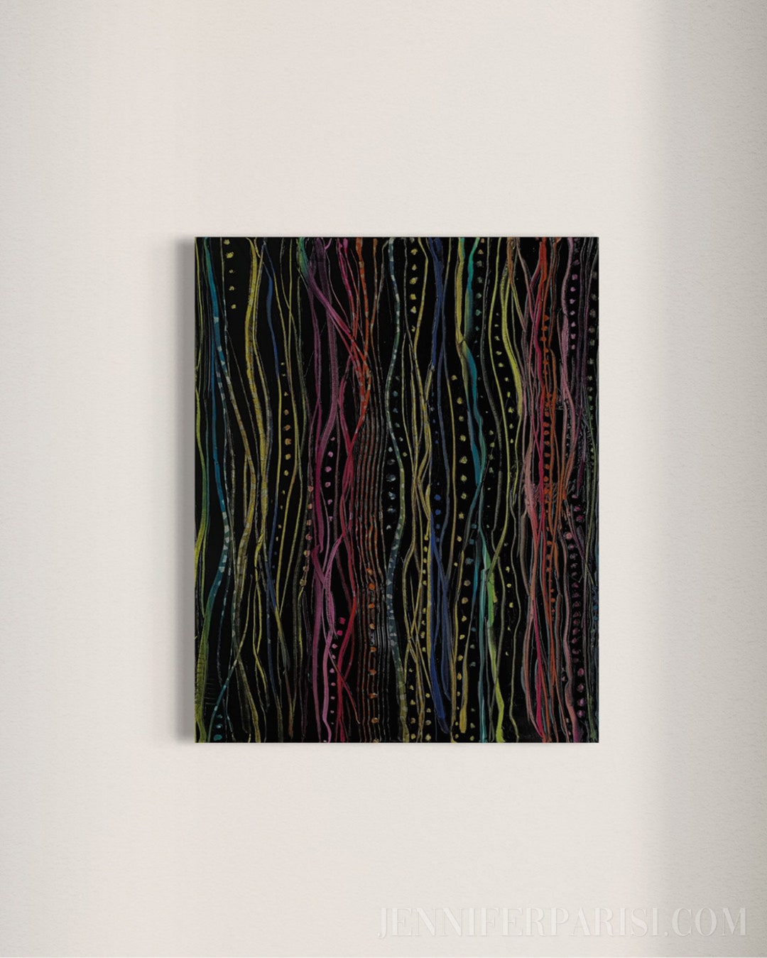 Dark Rainbow Sculpted Abstract Oil Painting, 30 X 24 Oil on Canvas by ...