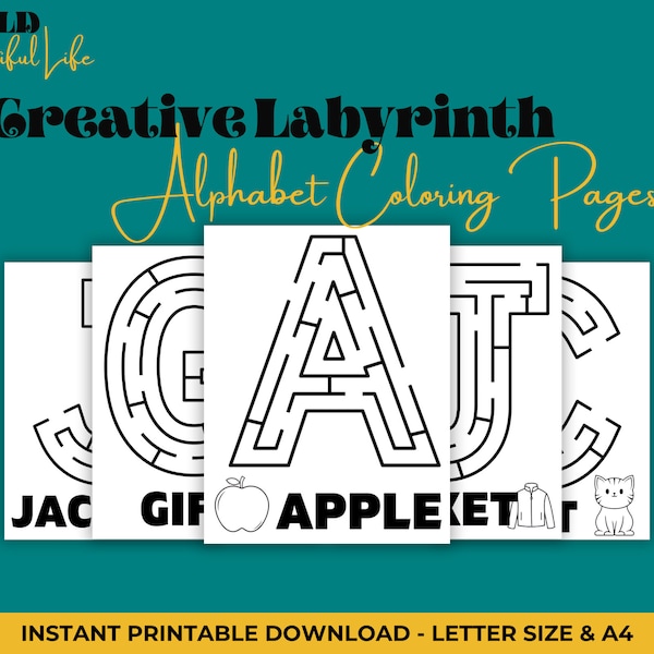 Labyrinth Coloring Pages - Etsy