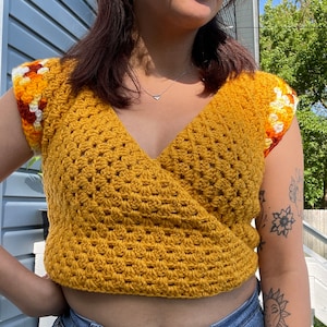 Cross My Heart Crochet Wrap Top DIGITAL PDF PATTERN - Etsy