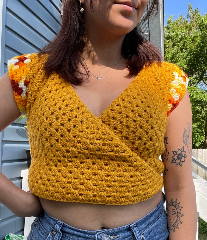 Cross My Heart Crochet Wrap Top DIGITAL PDF PATTERN - Etsy