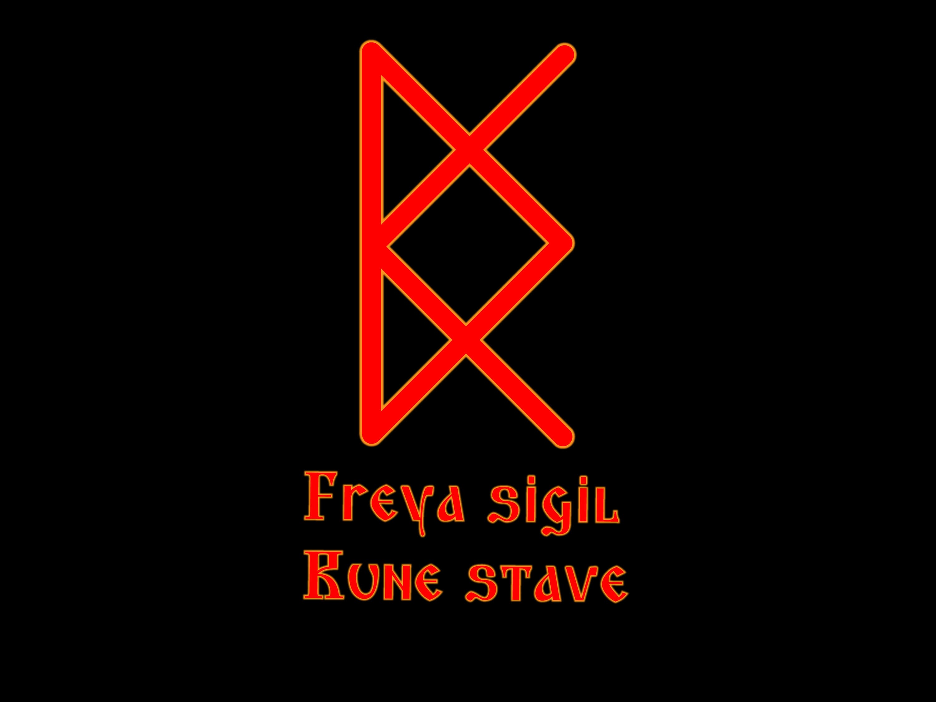 Freya Sigil Rune Stave of Male and Female Energy Family - Etsy UK