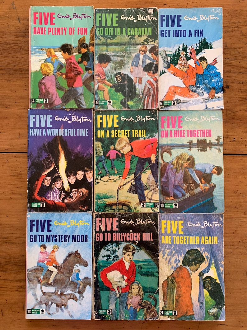Famous Five Books Series by Enid Blyton in Vintage Paperback Editions ...