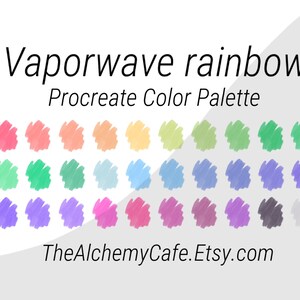 Vaporwave Rainbow | Procreate Color Palette | Color Swatches ...