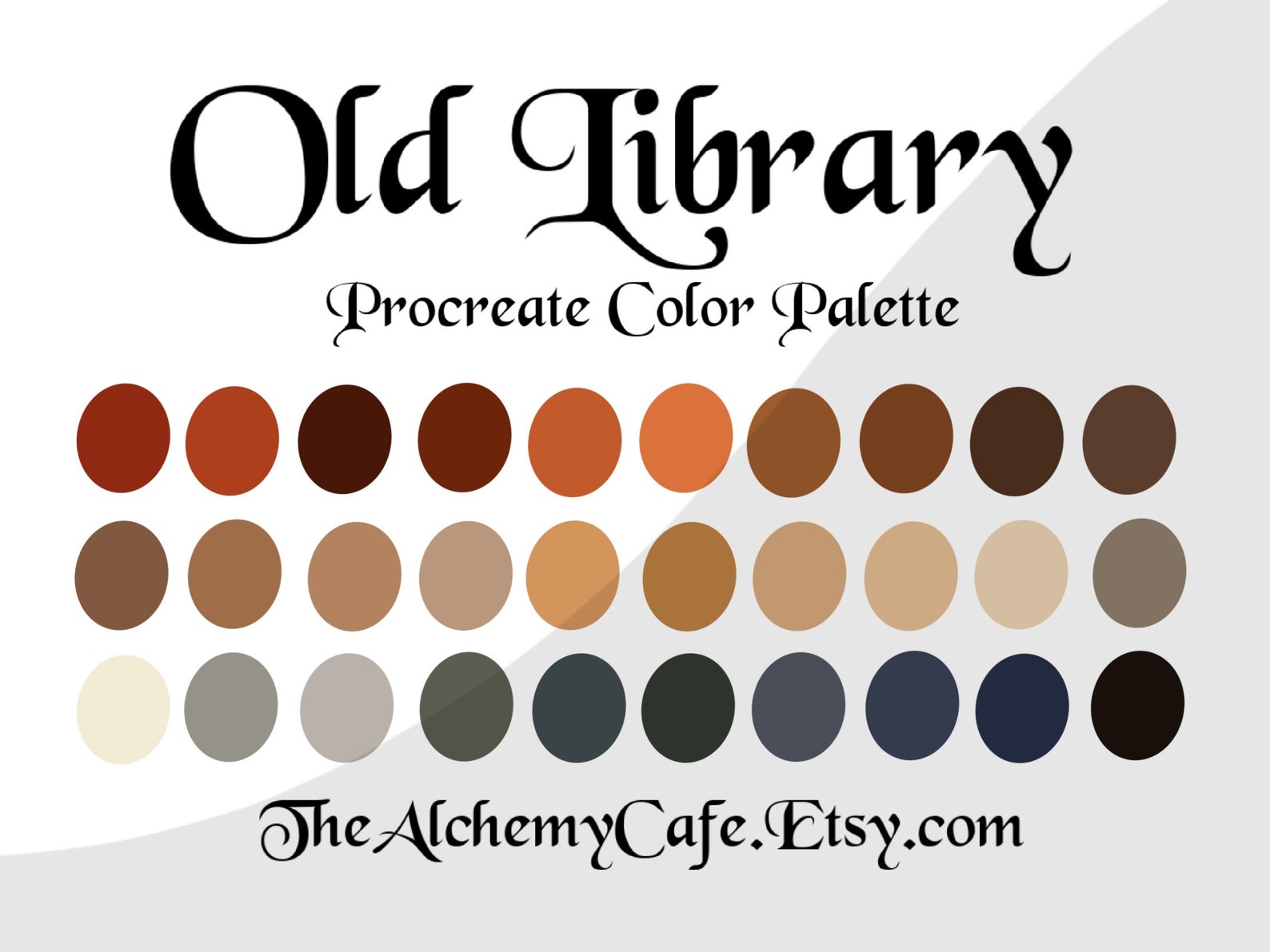 Procreate Color Palette Old Library Color Swatches - Etsy