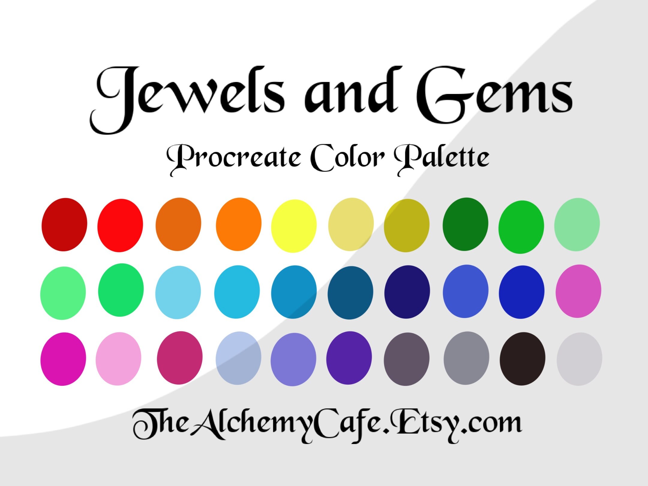 Procreate Color Palette | Gemstones and Jewels | Color Swatches ...