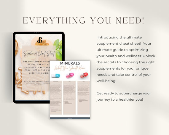 Supplement Cheat Sheet - Etsy