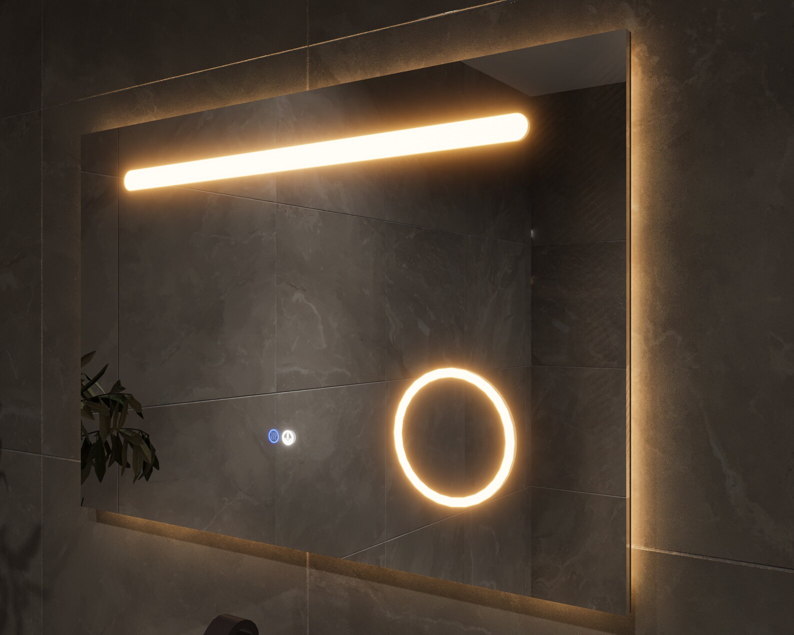 Led Mirror for Bathroom Anti Fog Mirror With Touch Button for Bathroom ...
