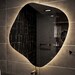 Asymmetrical Mirror With Led Lights Irregular Bathroom - Etsy