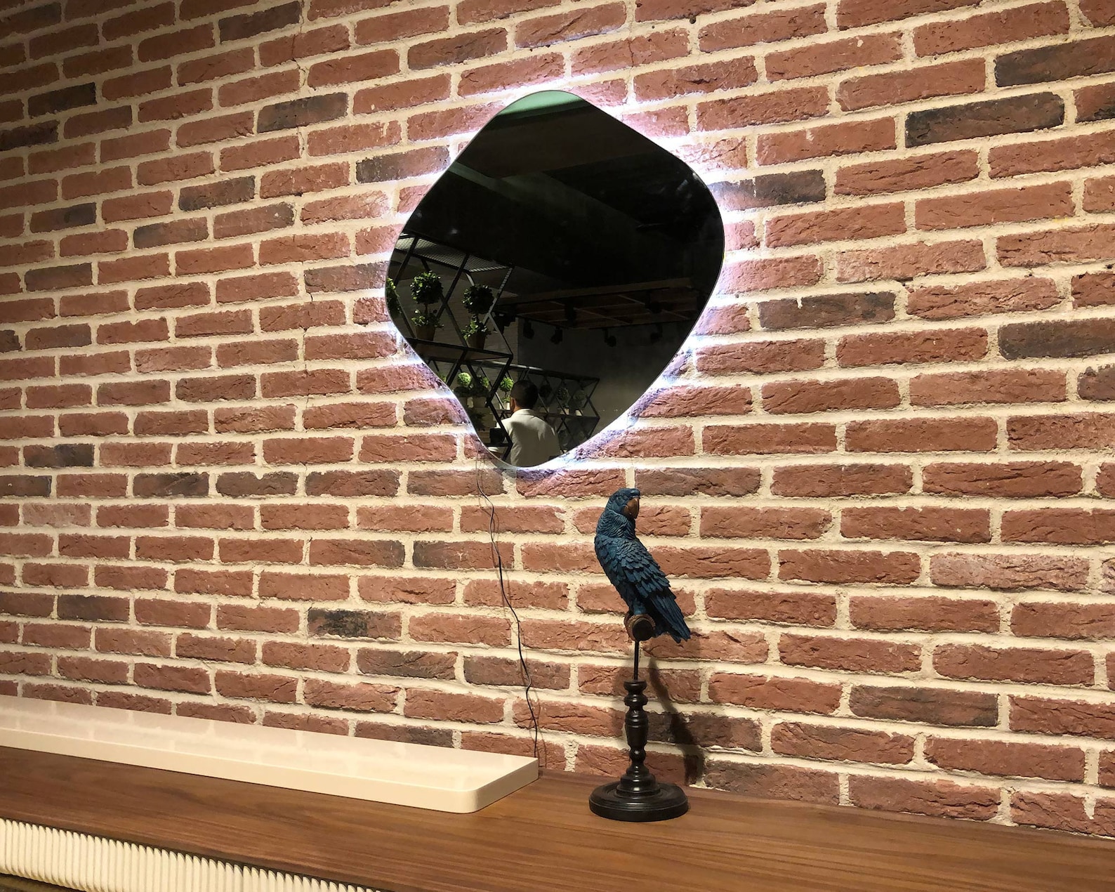 Asymmetrical Mirror With Led Lights Irregular Bathroom - Etsy UK