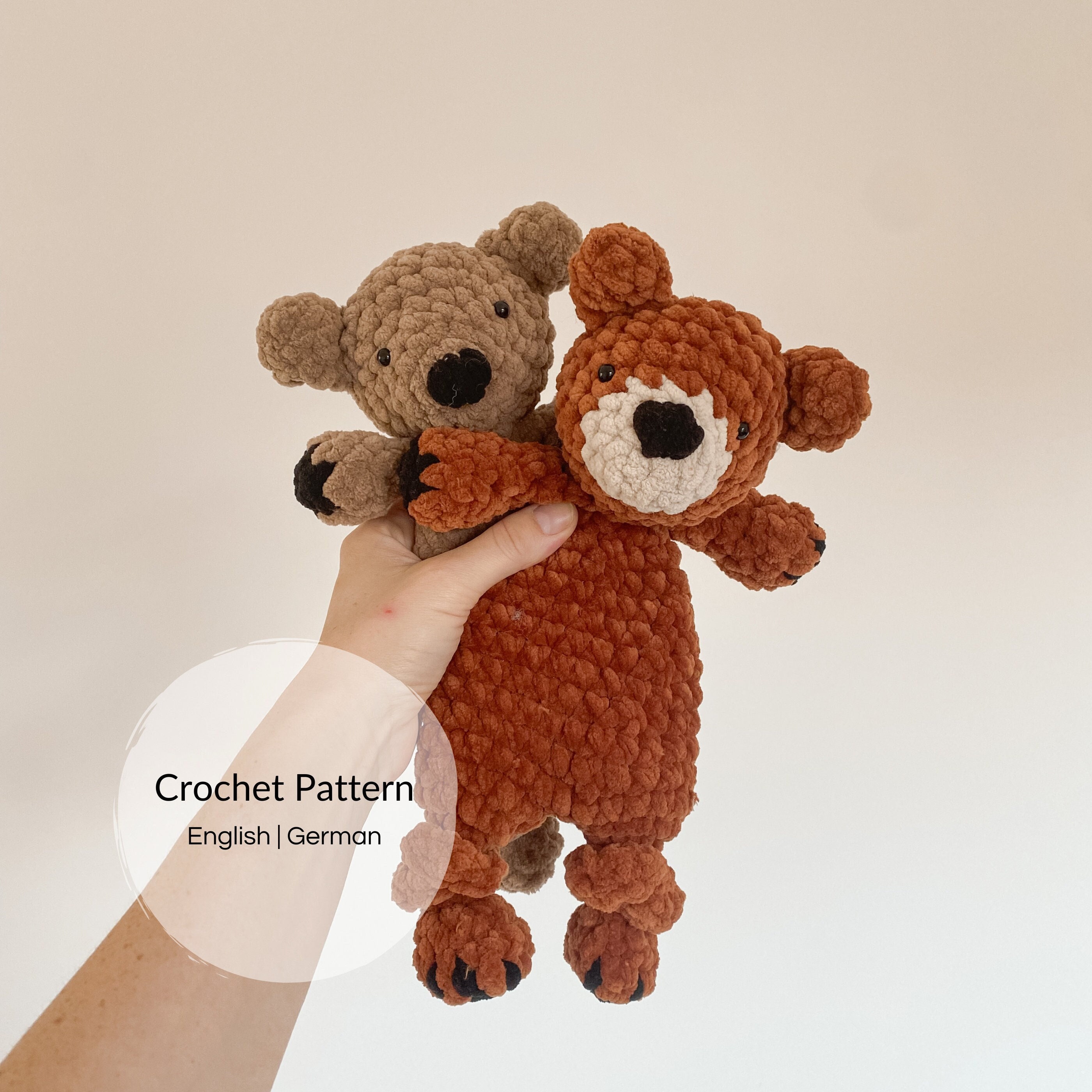 Bear Crochet Pattern Bear Snuggler Pattern Plush Teddy Bear - Etsy