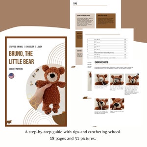 Bear Crochet Pattern Bear Snuggler Pattern Plush Teddy Bear Crochet ...