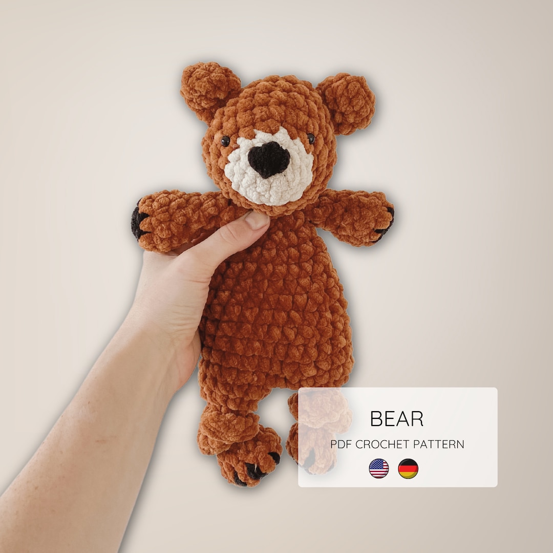 Bear Crochet Pattern Bear Snuggler Pattern Plush Teddy Bear - Etsy