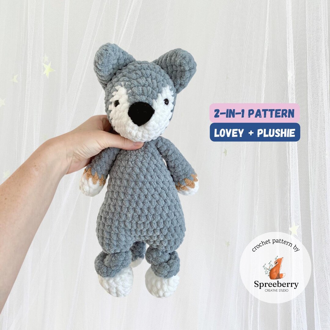Wolf Crochet Pattern, Wolf Knotted Lovey, Wolf Snuggler - Etsy